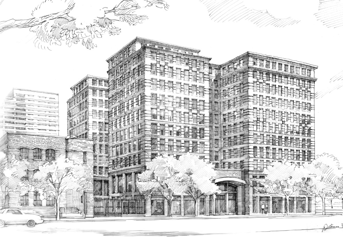 Line Drawing - Jeffrey Kamen Architect
