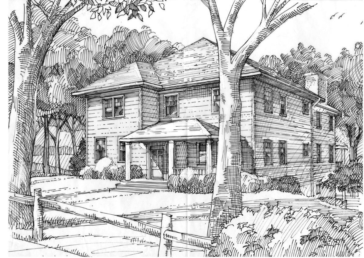 Line Drawing - Jeffrey Kamen Architect